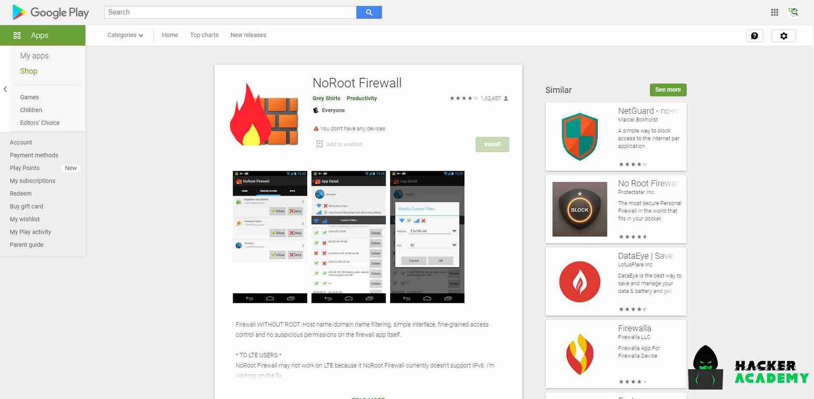 Top 10 Firewall Apps For Android - Hacker Academy